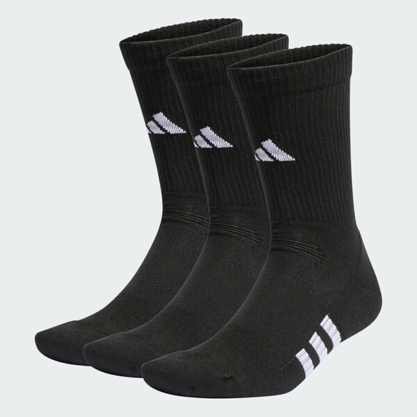 博客來-Adidas 愛迪達 Prf Cush Crew3p [IC9521] 中筒襪 運動 休閒 3雙入 黑